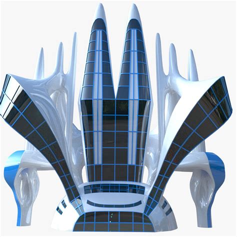 미래 건물 Ii 3d 모델 7 Blend Fbx Obj Unknown Free3d