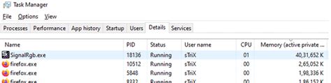 insane memory consumption 4gb r signalrgb