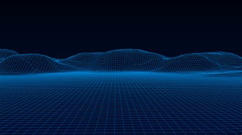 추상 와이어프레임 지형 산의 벡터 풍경입니다 미래 다각형 배경입니다 3d 풍경이 있는 기술 관점 그리드 복고풍 디자인 와이어 프레임 모델에 대한 스톡 벡터 아트 및 기타