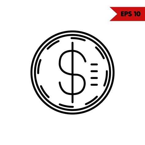 Money Coin Line Icon 22883002 Vector Art At Vecteezy