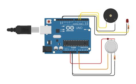 Circuit Design Air Quality Monitoring Tinkercad