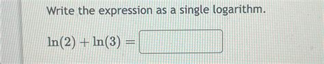 Solved Write The Expression As A Single Chegg Com