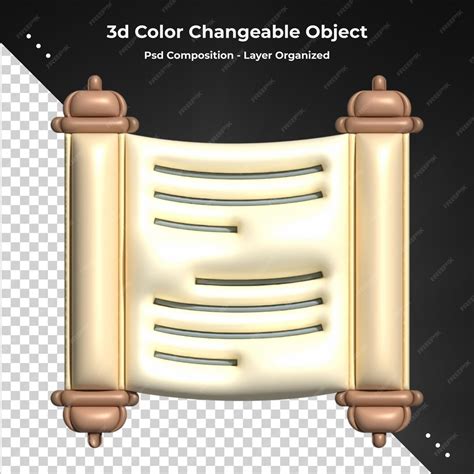 Premium Psd Old Parchment Paper Scroll And Ancient Papyrus Manuscript Roll 3d Rendering