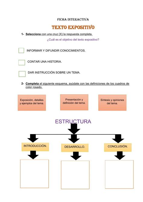 Texto Expositivo Online Exercise Live Worksheets