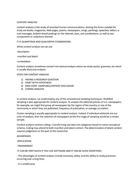 Understanding Content Analysis Methods Pdf Computers