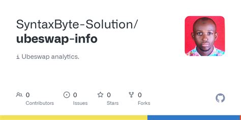 Github Syntaxbyte Solution Ubeswap Info ℹ️ Ubeswap Analytics