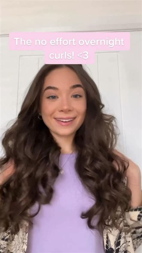 Heatless Curls Hair Hack Sock Curls Overnight Curls Heatlesscurls