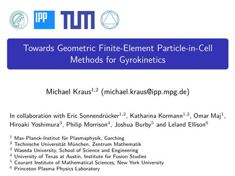 Pdf Towards Geometric Finite Element Particle In Cell Methods For