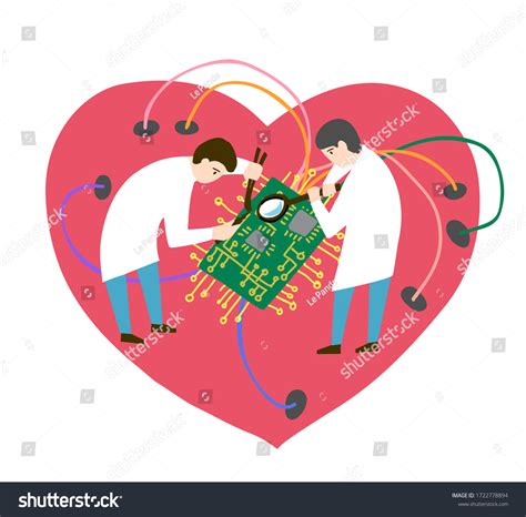 Cardio Stimulator Heart Analysis Flat Vector Stock Vector Royalty Free 1722778894
