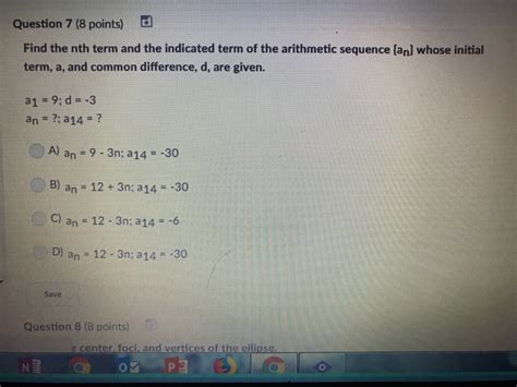 solved question 7 8 points d find the nth term and the