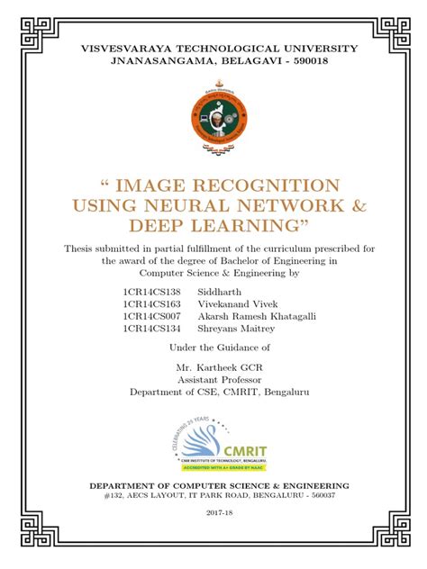 Image Recognition Using Neural Network And Deep Learning Pdf Artificial Neural Network Deep