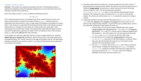 Julia Sets In This Problem You Will Generate Chegg Com