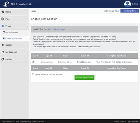 skill evaluation lab demo