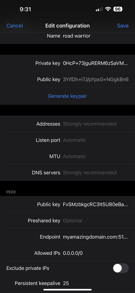 luci is generating incorrect wireguard peer configs installing and