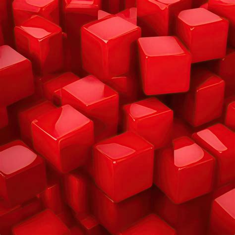 Abstract Red Cubes Background Premium Ai Generated Image