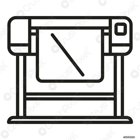 Service Plotter Icon Outline Vector Digital Printer Stock Vector 5995381 Crushpixel