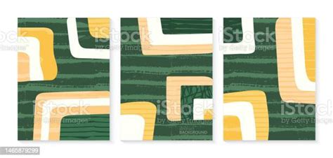 녹색 추상지도 패턴 벡터 일러스트레이션 에코 농장 필드 배경 농업 패치 워크 포스터 유기농 농지 카드 잡다한 풍경 시골 조감도 생태 엽서 세트 농장에 대한 스톡 벡터 아트