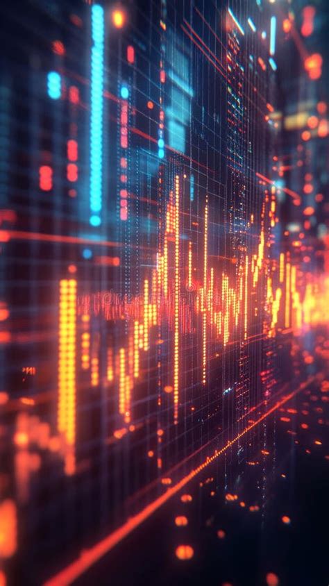Colorful Data Patterns Represent Trading Activity Capturing Market Fluctuations And Trends In A