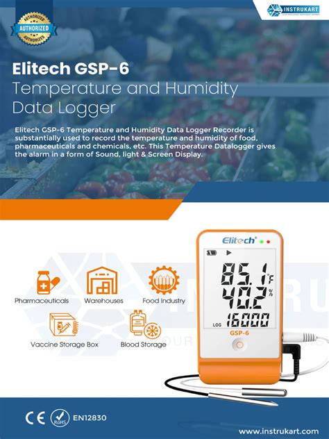 Ds Elitech Gsp 6 Temperature And Humidity Data Logger Ver10 Pdf