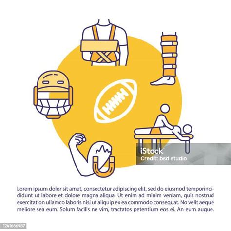 텍스트와 스포츠 부상 응급 처치 개념 아이콘 야구 외상 치료 및 치료 Ppt 페이지 벡터 템플릿 브로셔 잡지 선형 일러스트가
