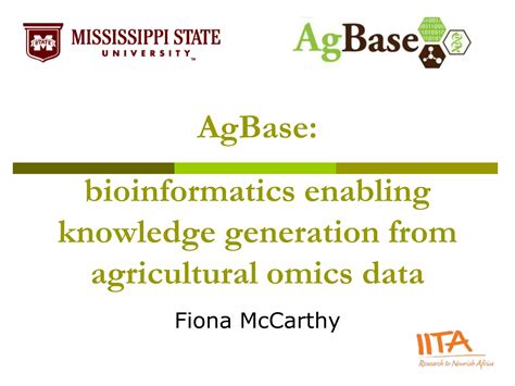 Bioinformatics Enabling Knowledge Generation From Agricultural Omics