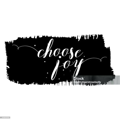 기쁨을 선택 합니다 손으로 그려 글자 잉크 그림입니다 긍지와 기쁨 슬픔과 우울증 대 만족 손 문자 잉크 어두운 브러쉬 펜 글자입니다 개념에 대한 스톡 벡터 아트 및 기타