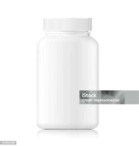 흰색 배경에 고립 된 플라스틱 병 이랑 병에 대한 스톡 벡터 아트 및 기타 이미지 병 항아리 약품 캡슐 Istock