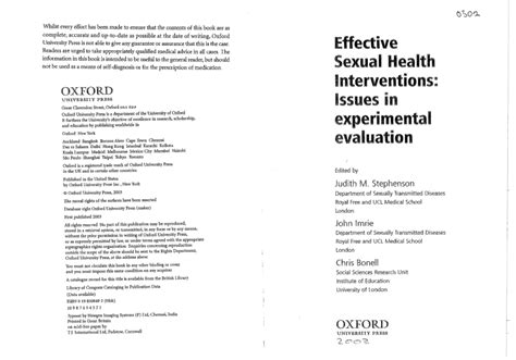 Pdf Sexual Health Interventions Are Unsuitable For Experimental