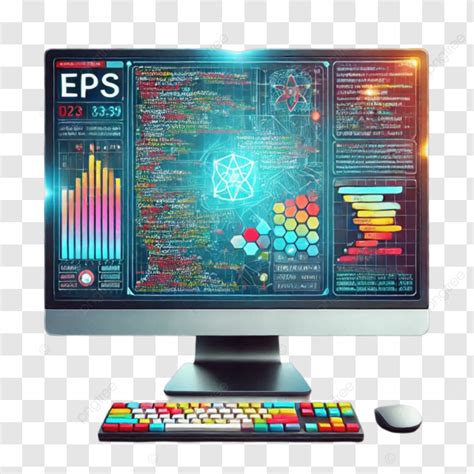 computer monitor displaying colorful data analytics and graphs with a