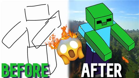 How To Draw Minecraft Zombie