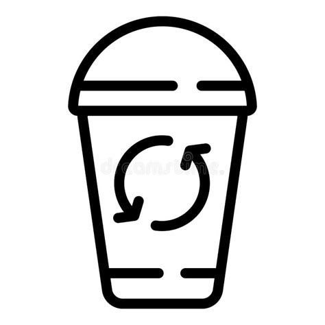 Plastic Recycle Icon Outline Style Stock Vector Illustration Of Save