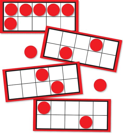 Ten Frames And Counters Colorful Cut Outs Curriculum School Crossing
