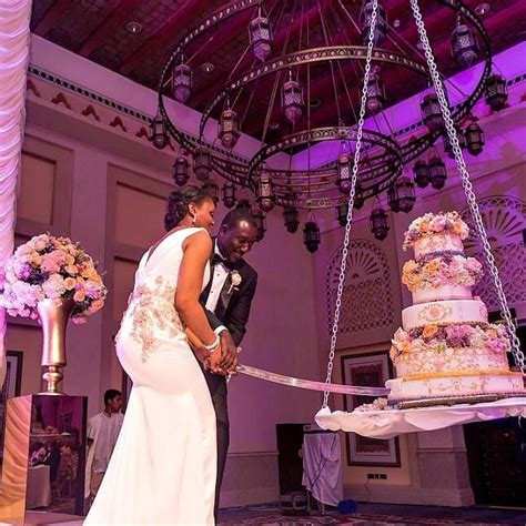 Nigerian Wedding Beautiful Suspended Wedding Cake See More Here Bitly1r3jqzv Facebook