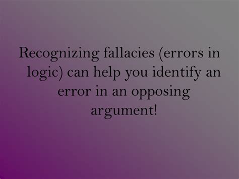 PPT Refuting Arguments Recognizing Fallacies PowerPoint Presentation