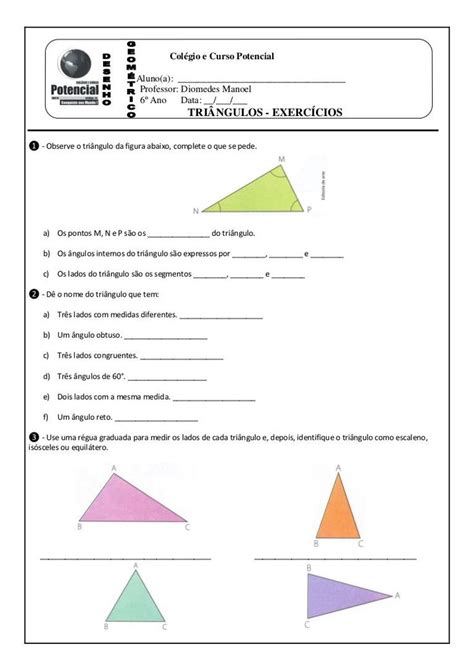 Triângulo Exercícios