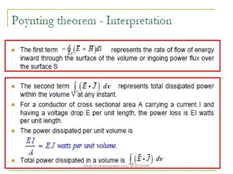 poynting theorem wtp
