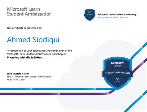 Hassan Ahmed Siddiqui On Linkedin Github Github Microsoftlearn