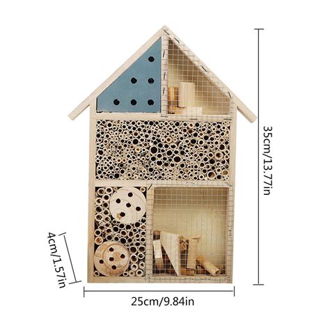 Insect House Wooden Bee Bug Butterfly Insect Nest Vicedeal