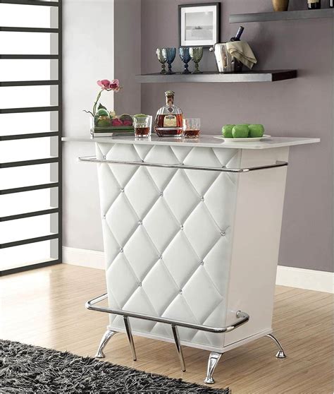 White Kitchen Bar Table Stylish And Space Saving Solutions For Modern