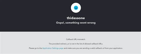 The Provided Redirect Uri Is Not In The List Of Allowed Callback Urls Even After Callback