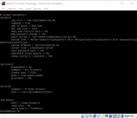 Konfigurasi Samba Server Debian Folderku