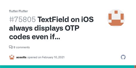 Textfield On Ios Always Displays Otp Codes Even If Autofillhintsnewpassword Is Specified