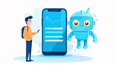 Professional Chat Bot Dialogue Windows With Man In Headset Premium Ai Generated Vector