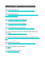 CRCR Exam Prep 145 Qs Ans Updated 2024 2025 DocMerit