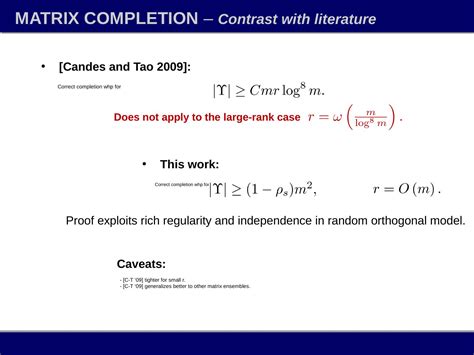 Robust Pca Matrix Completion People Eecs At Uc Berkeley