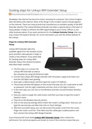 PPT How To Configure Linksys WiFi Extender PowerPoint Presentation Free Download ID 12027252