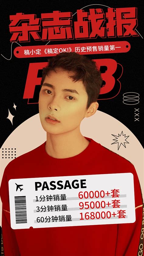 黑红配色潮酷数据喜报战报人物海报素材 花瓣网