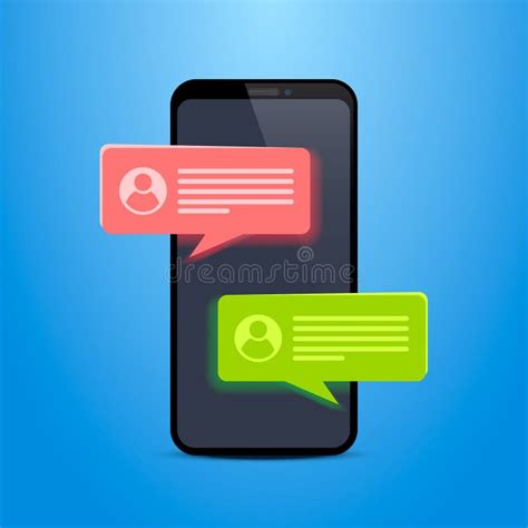 Chat Text Box Empty Messages Template Vector Dialig Interface Stock Vector Illustration Of