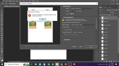 Re Photoshop Print Setting Could Not Be Complete Adobe Community 14968955