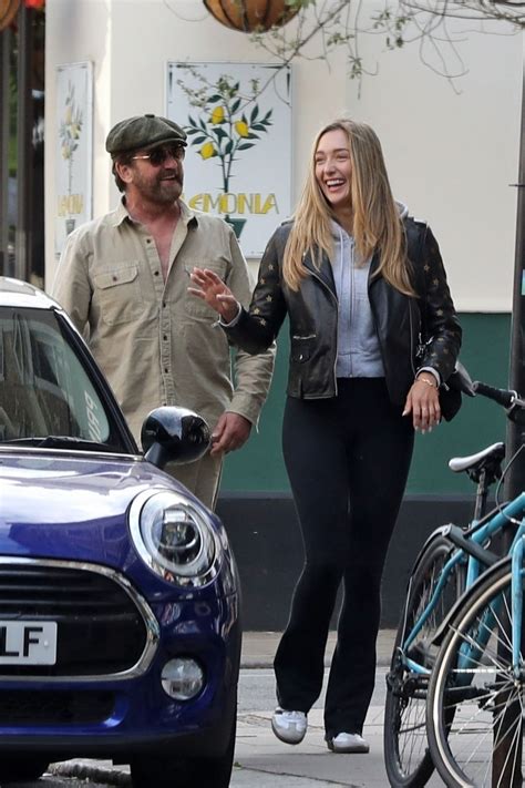 Penny Lane And Gerard Butler On A Lunch Date At Queens Pub In London